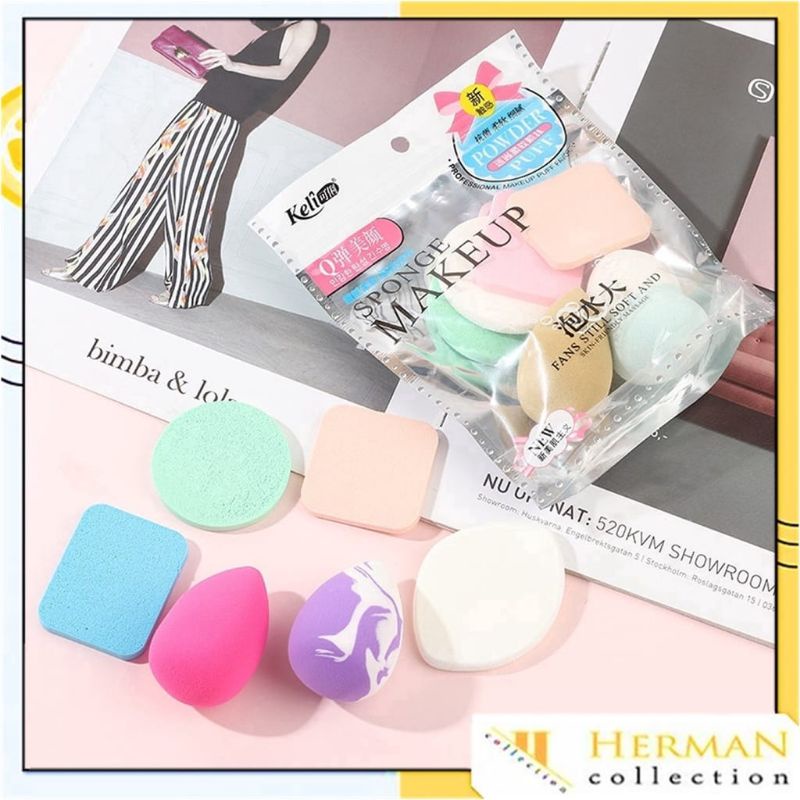 Jual HC spons Make up 6in1 beauty blender sponge | spons foundation ...
