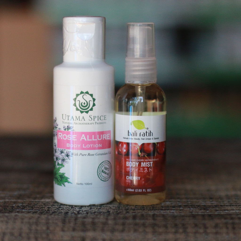 Jual Paket Body Lotion Utamaspice 100ml + Body Mist Bali Ratih | Shopee ...
