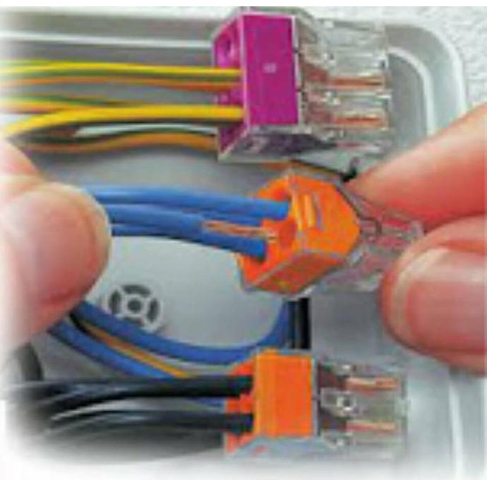 Jual Jual Wago Push Connector 4 Pin Wire Terminal Konektor Kabel Model Tusuk Dijamin Ori ...