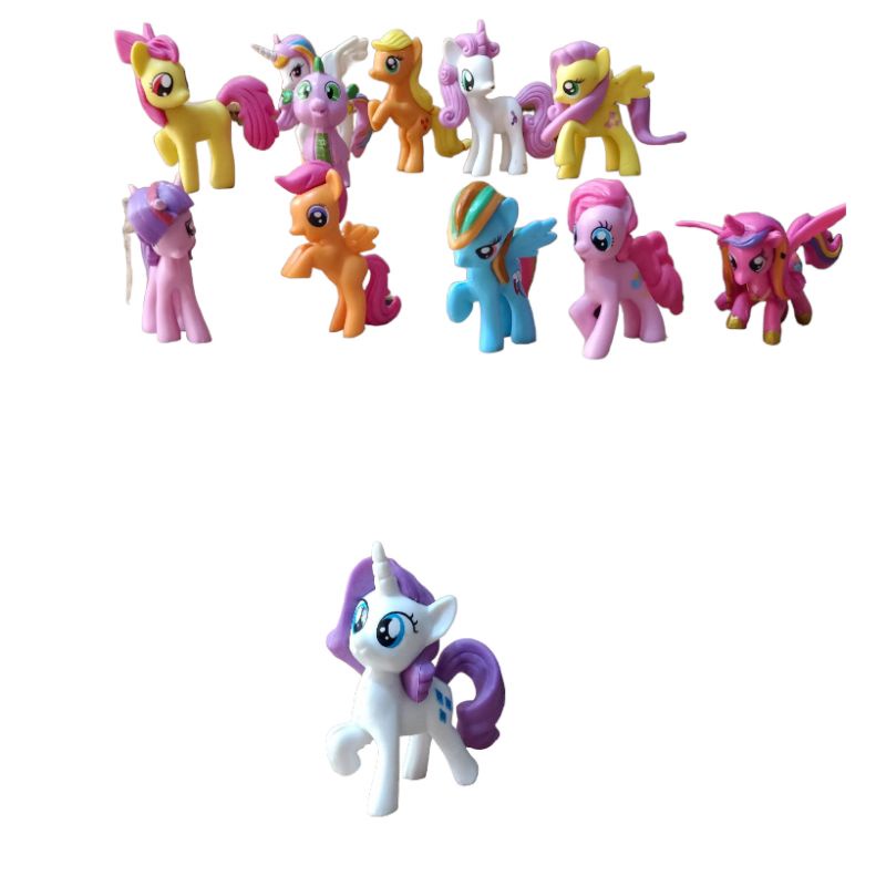 Jual mainan Anak My little Pony Action Figure Kuda poni 12 Pcs | Shopee ...
