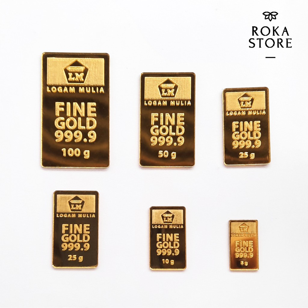 Jual Replika Logam Mulia 10 Gram / Emas Batangan / Emas Antam / Tiruan ...