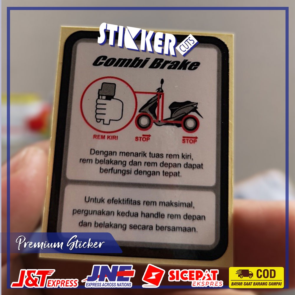 Jual STICKER PRINT&CUT COMBI BRAKE STIKER INFORMASI MOTOR HONDA ...