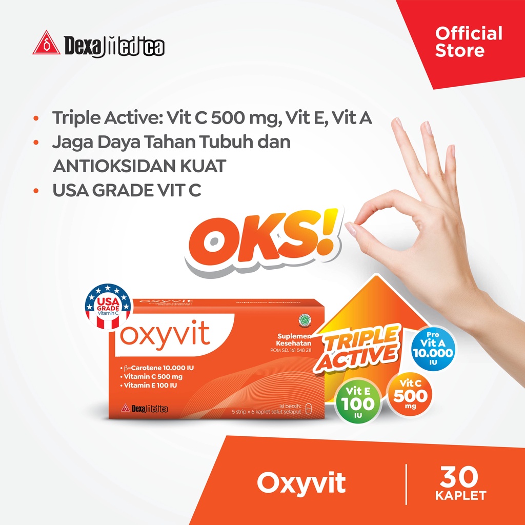 Jual OXYVIT Multivitamin C++ 500 mg USA Grade 30 Kaplet | Shopee Indonesia