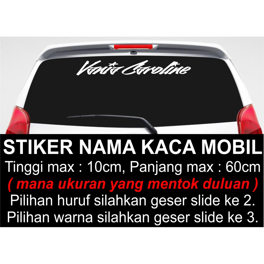 Jual Stiker cutting nama, tulisan, sticker kaca mobil custom tulisan ...