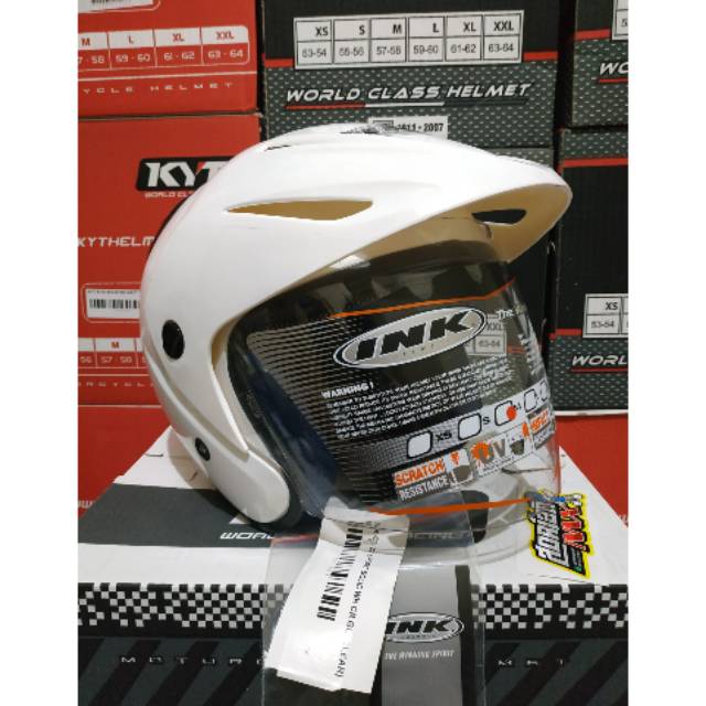 Jual HELM INK CX 22 ORIGINAL WHITE HELM INK CX22 PUTIH ORI HELM INK ...