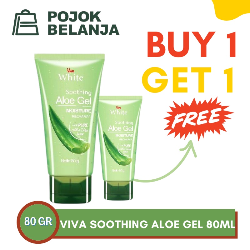 Jual Viva Soothing Aloe Gel 80mL Aloe Vera Soothing Aloe Gel Viva White ...