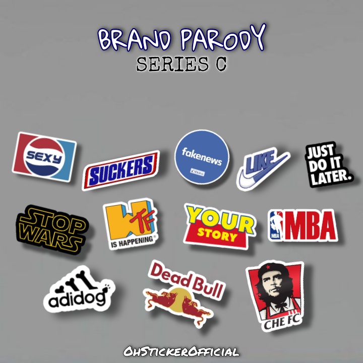 Jual STICKER AESTHETIC BRAND PARODY SERIES C // STIKER PACK CASE ...