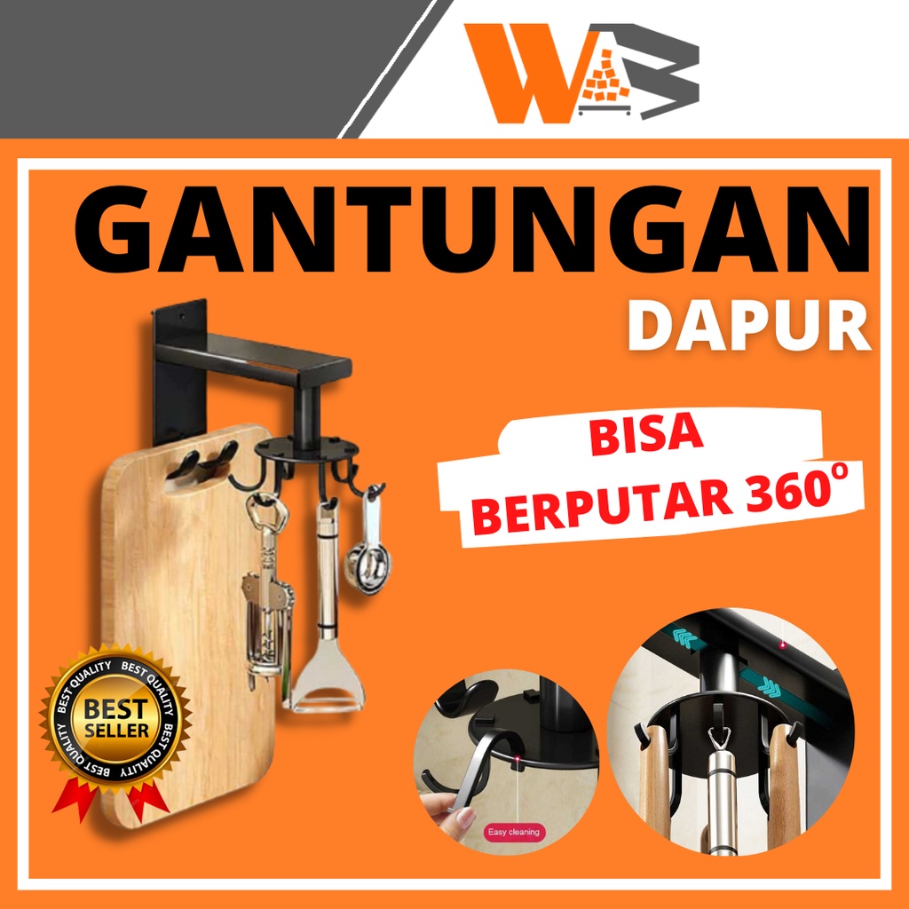 Jual COD Rak Dapur Gantung Serbaguna Gantungan Alat Masak Sutil Dapur ...