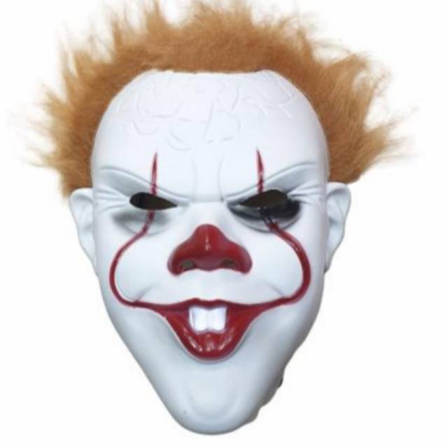 Jual Topeng Badut Scary Clown Horror IT Pennywise Mask with realistic ...