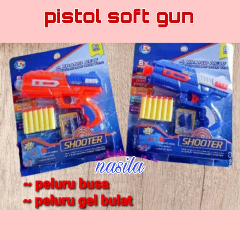 Jual Mainan Pistol Tembakan Soft Gun dengan Peluru Busa murah | Shopee ...