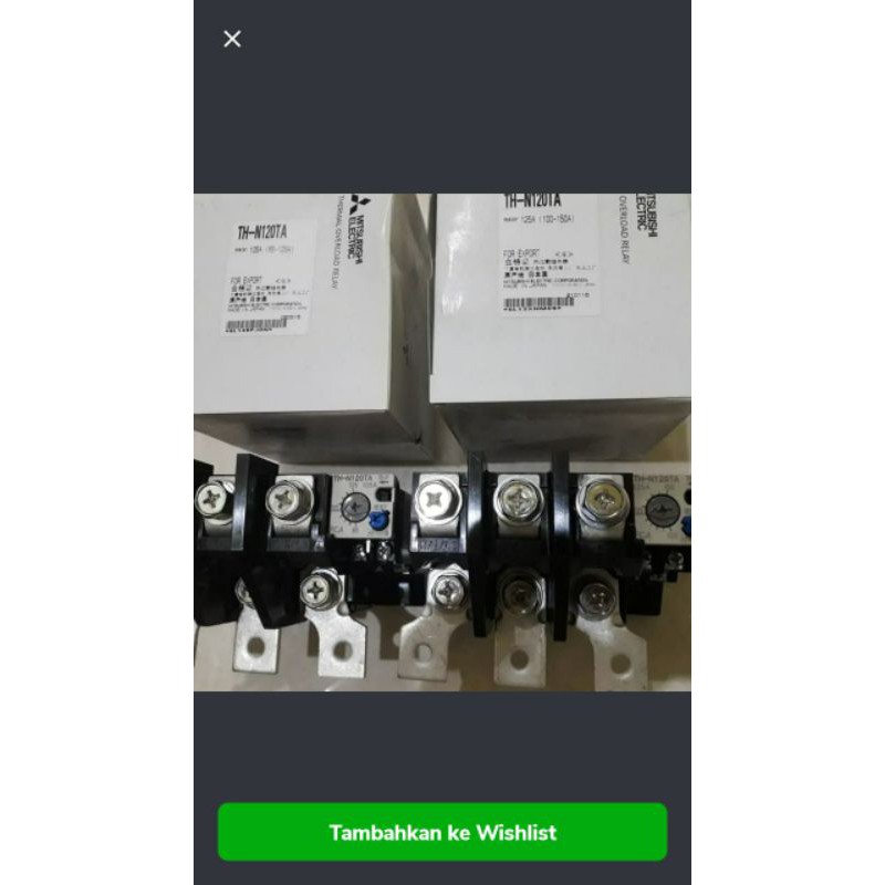 Jual Thermal Overload Relay THN120TA 105A dan 125A "MITSUBISHI ...