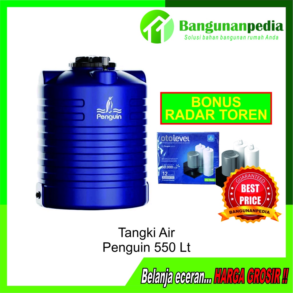 Jual Penguin Toren Tandon Tangki Air General Tank TW 55 500 Liter ...