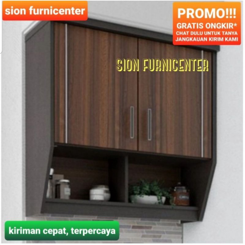 Jual Lemari atas dapur 80 cm / kabinet kitchen atas 2 pintu / rak ...