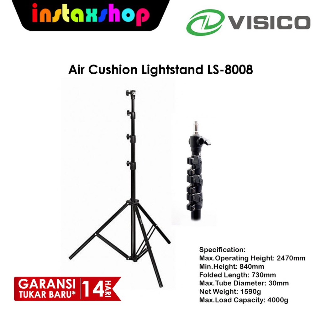 Jual Visico LS-8008CK Air Cushion Light Stand Visico 8008 CK | Shopee ...