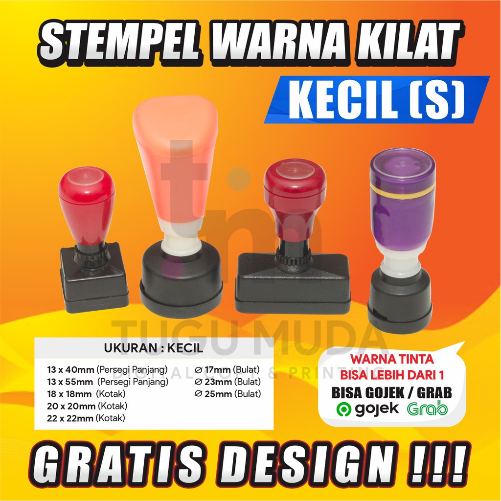 Jual Stempel Flash Warna Otomatis Ukuran S - Custom Ukuran - Gratis ...