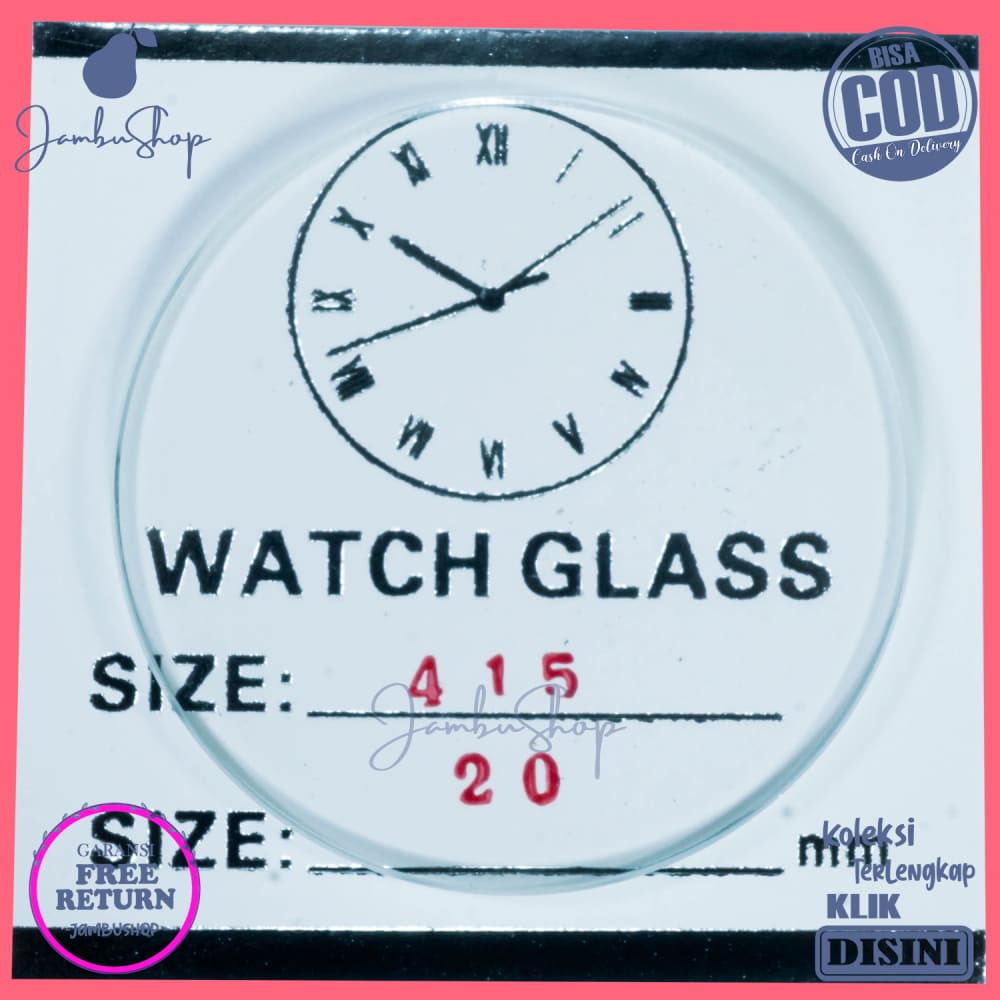 Jual Kaca Jam Kaca Bahan Watch Glass PNC-415 Murah 4,15 cm | Shopee ...