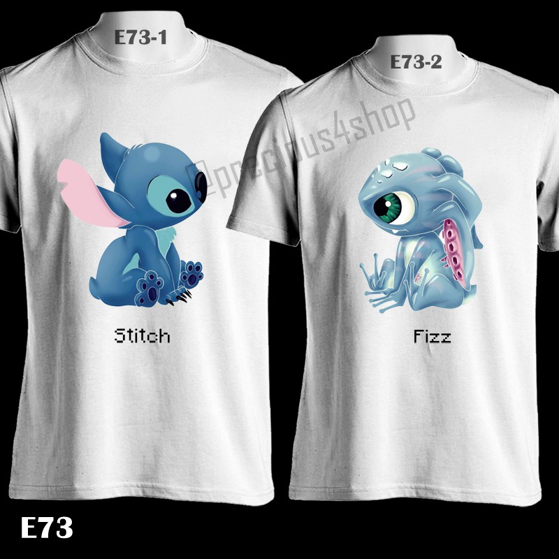 Jual Stitch & Fizz in Lilo and Stitch Disney | E73 | Kaos Couple ...