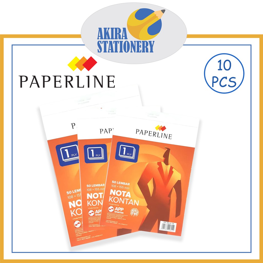 Jual BON NOTA KONTAN PAPERLINE 1 PLY / RANGKAP 1 RANGKAP KECIL (10 PCS ...