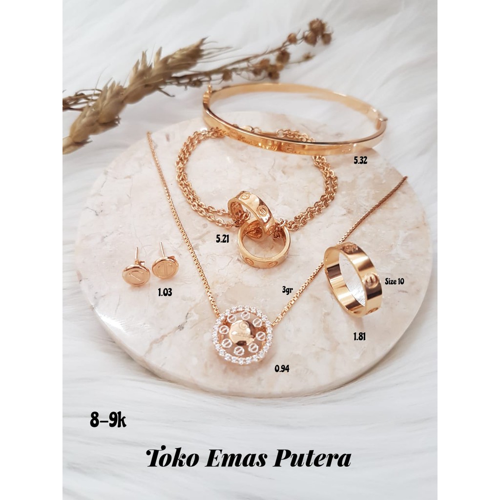 Jual Jewelry Set (Perhiasan model set) Emas asli | Shopee Indonesia
