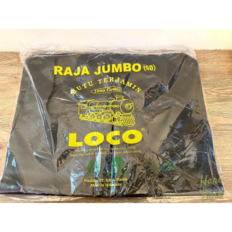 Jual Plastik Loco raja jumbo 50 hitam | Shopee Indonesia