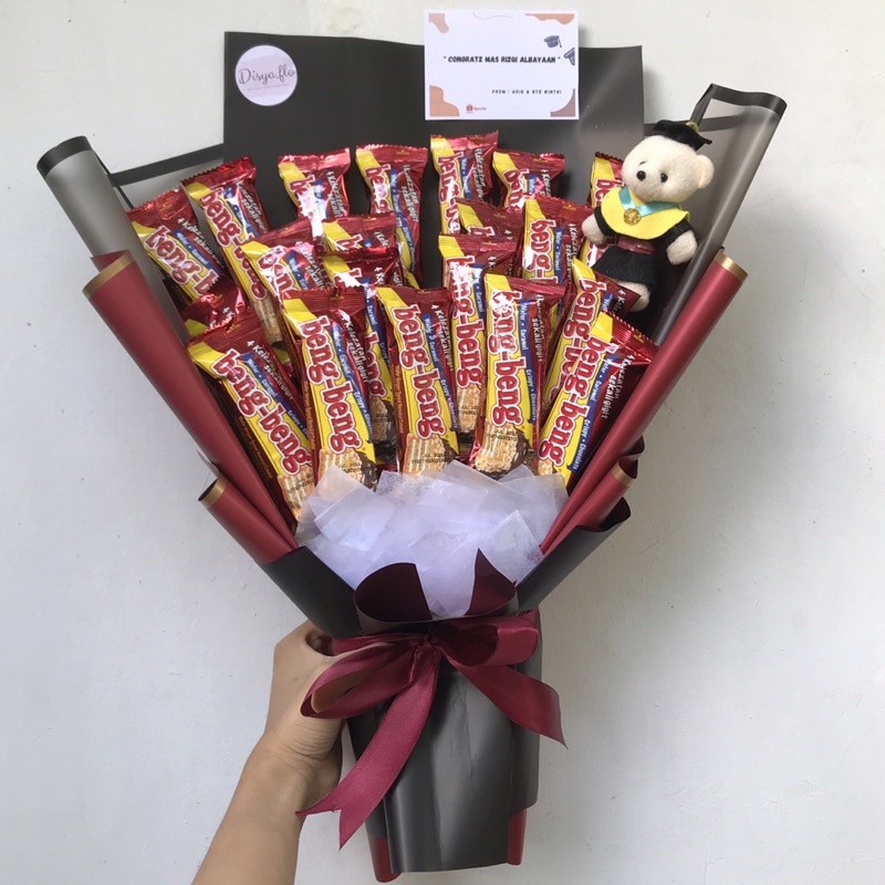 Jual Buket Snack / Beng-Beng Mix Jajanan Coklat Untuk Gift/Hadiah/Kado ...