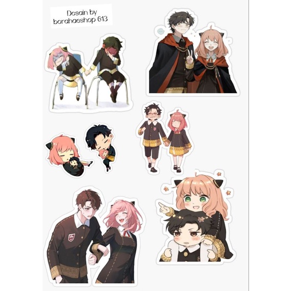 Jual Anya x Damian sticker Spy x Family stiker paling murah | Shopee ...
