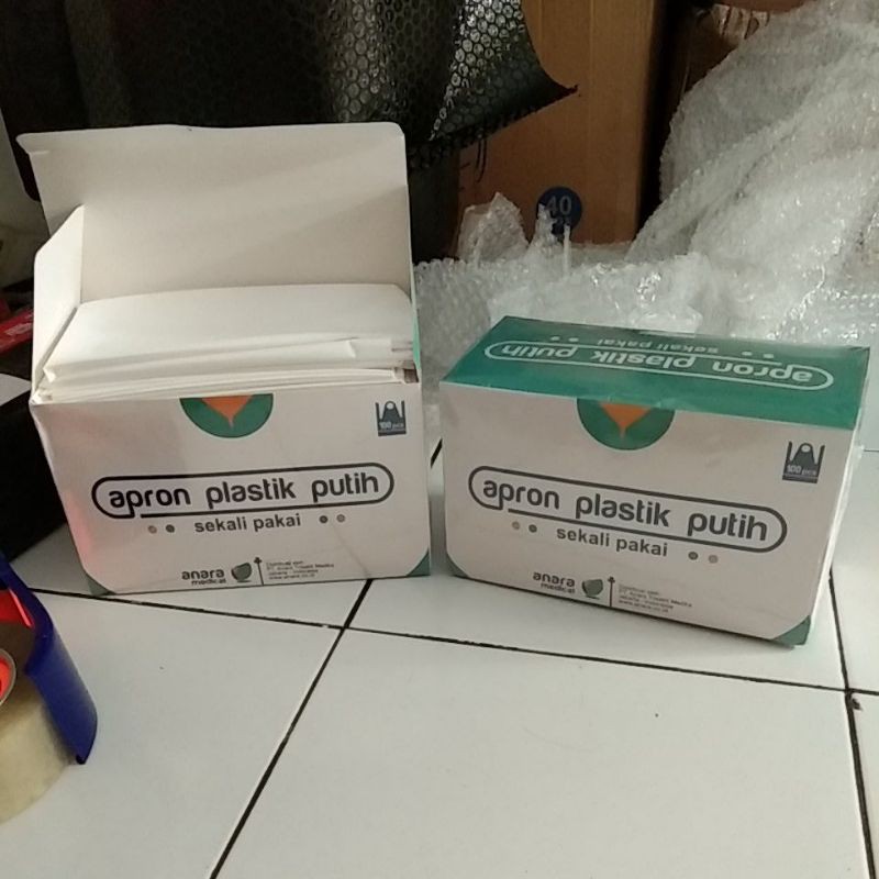 Jual Apron Plastik Putih MEDIS / Celemek anara medical berizin Kemenkes ...