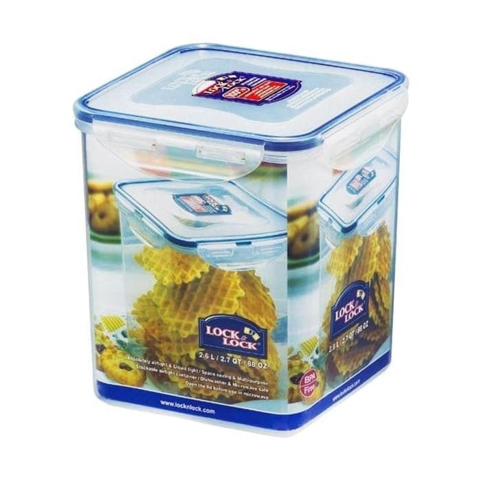 Jual set-box-lunch- lock&lock food container hpl822b hpl 822b - square tall 2.6l -lunch-box-set ...