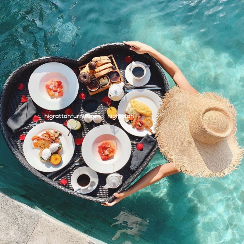 Jual Heart Shape Floating Tray 70cm Black | Nampan Apung Kolam ...