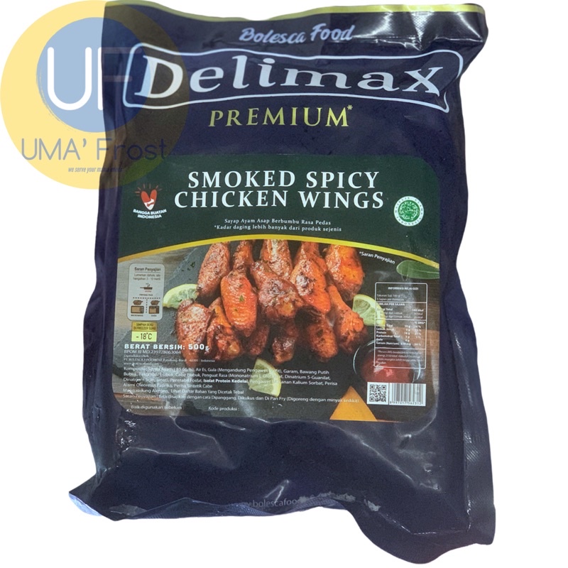 Jual DELI MAX SMOKED SPICY CHICKEN WING 500GR | Shopee Indonesia