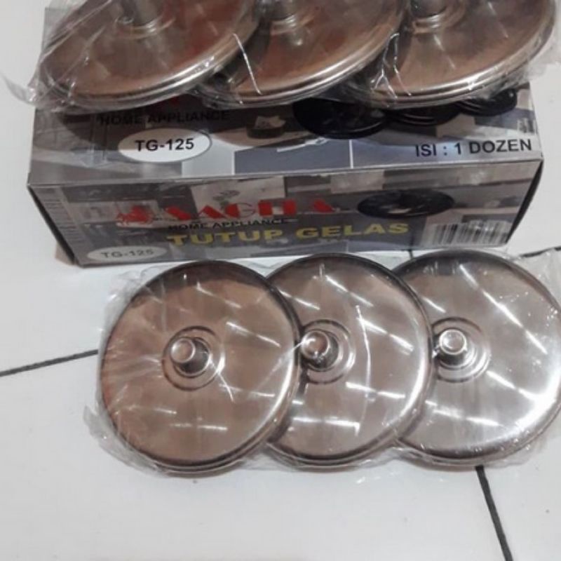 Jual tutup gelas stainles steel 12bji dan 6bji | Shopee Indonesia