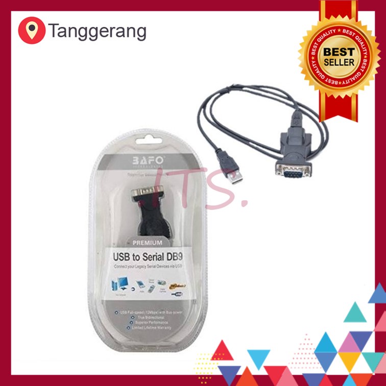 Jual Bergaransi Kabel USB to Serial DB9 RS232 Male Converter Cable Bafo ...
