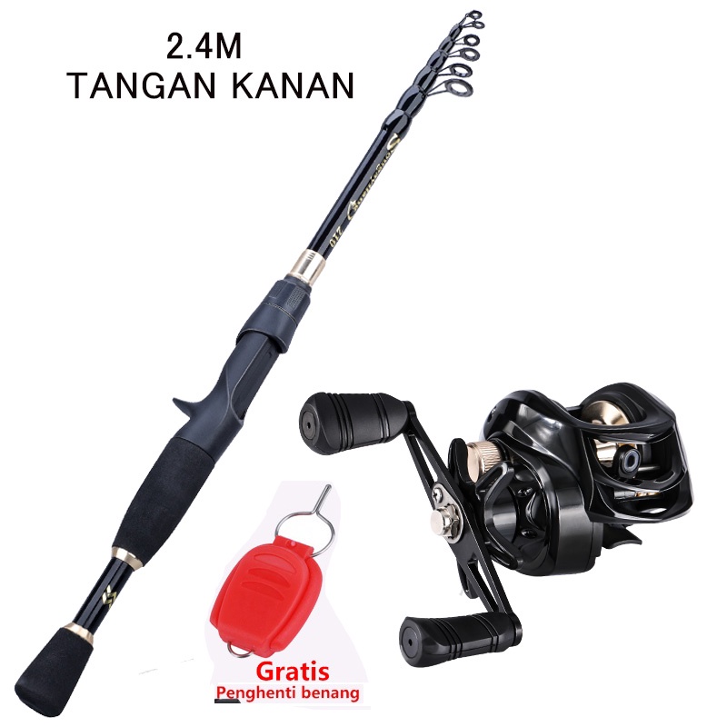Jual Sougayilang Set Pancing Portabel 1,8 M-2.4M Joran Pancing tongkat ...