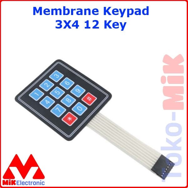 Jual 3X4 MATRIX 12 KEY MEMBRANE SWITCH KEYPAD KEYBOARD | Shopee Indonesia