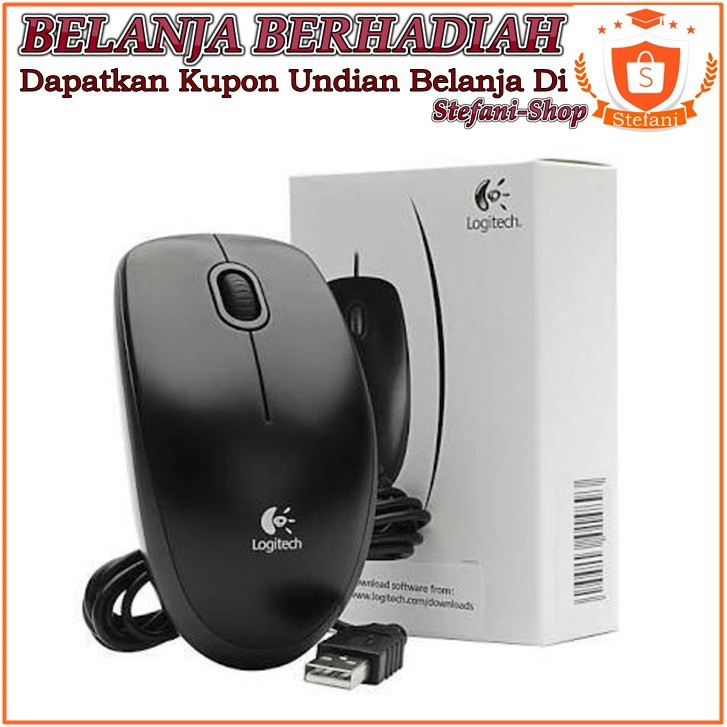 Jual Logitech B100 Mouse Kabel USB Optical | Shopee Indonesia