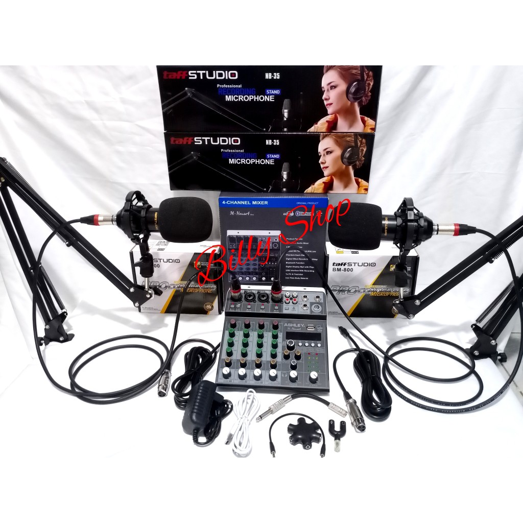 Jual PAKET PODCAST 2 MIC BM 800 MIXER M HOUSE4 (PAKET 2 ORANG ...