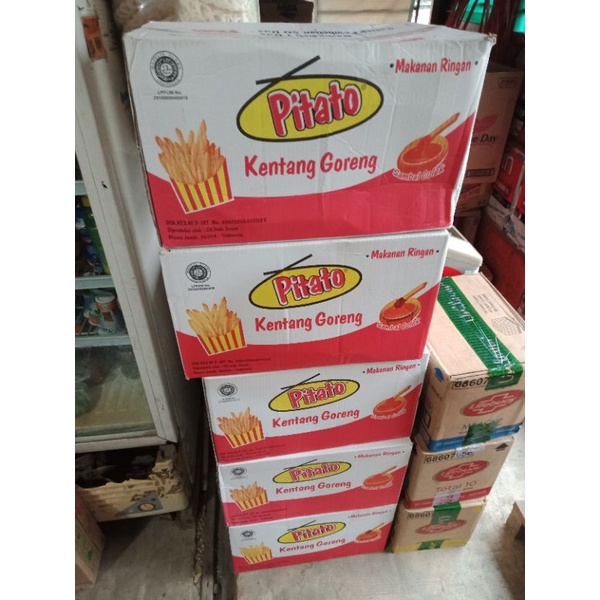 Jual Pitato Snack Rasa Kentang Goreng 1 Karton Isi 40 Pack | Shopee ...
