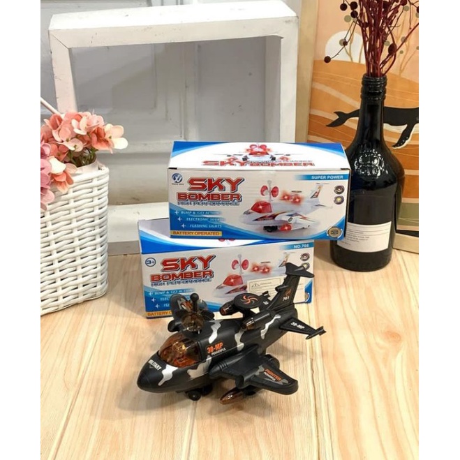 Jual mainan pesawat/jet tempur musik/pesawat garuda air bus/PESAWAT SKY BOMBER/PESAWAT ...