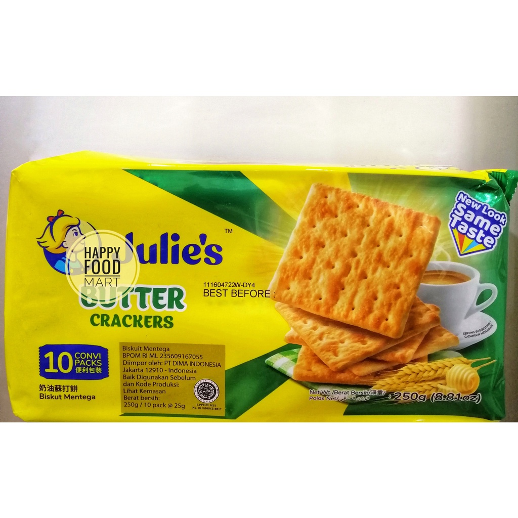 Jual [HALAL] JULIE'S BUTTER CRACKERS/JULIES RICH TEA OAT/BISKUIT ...