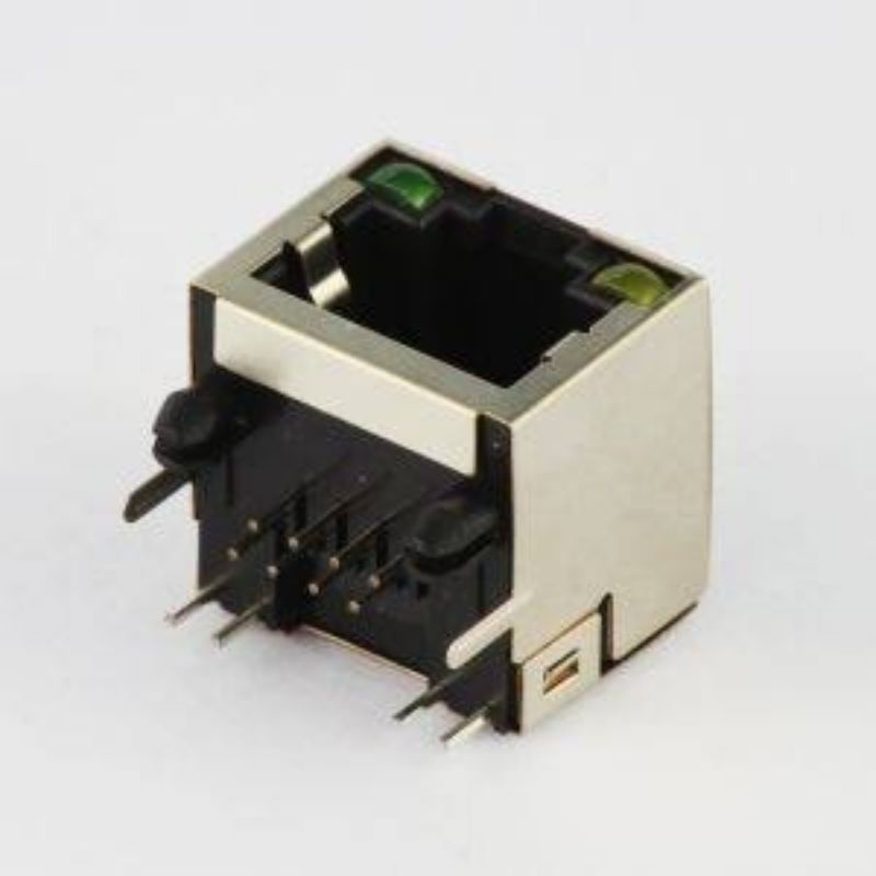 Jual Socket RJ45 LAN 8P8C Copper Shield Dengan Lampu PCB Soket PCB LAN ...