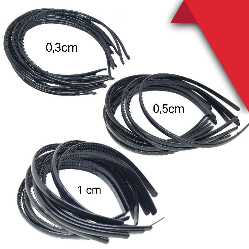 Jual Bando Rambut Pria Wanita Polos Hitam Murah Grosir 12pcs | Shopee ...