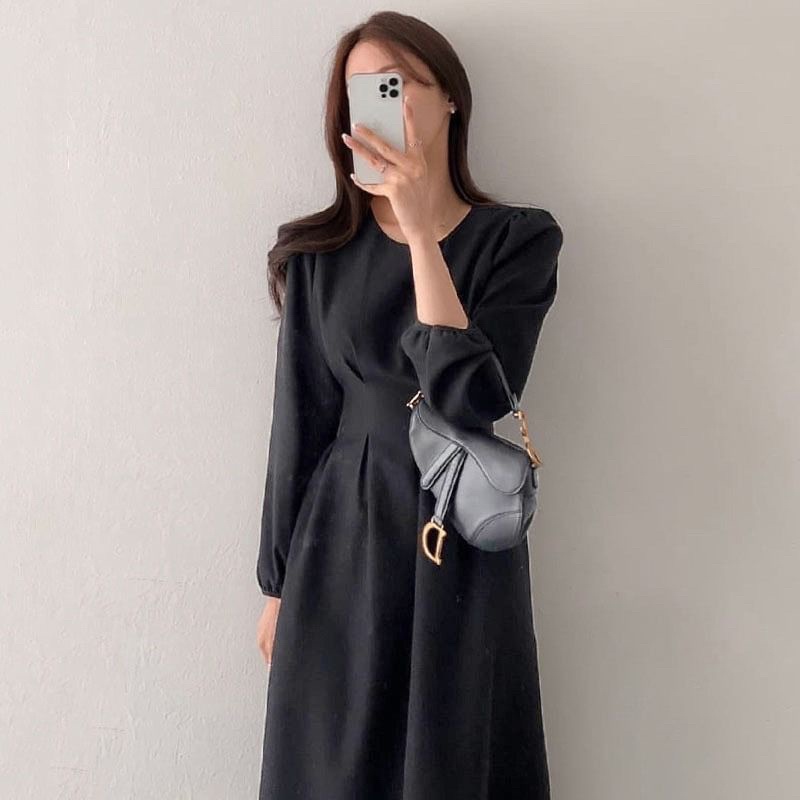 Jual Carrot Dress Korean Simple Basic Chic Casual Hijab Polos Dinner ...