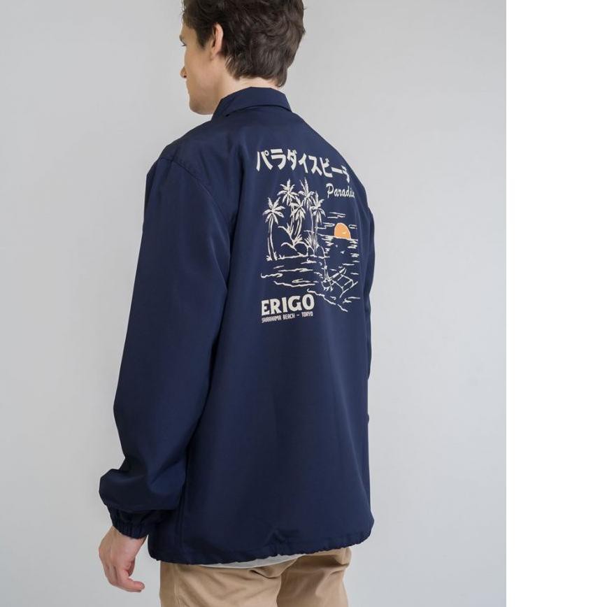 Jual DI-770>> Erigo Coach Jacket Paradaisu Navy ., | Shopee Indonesia