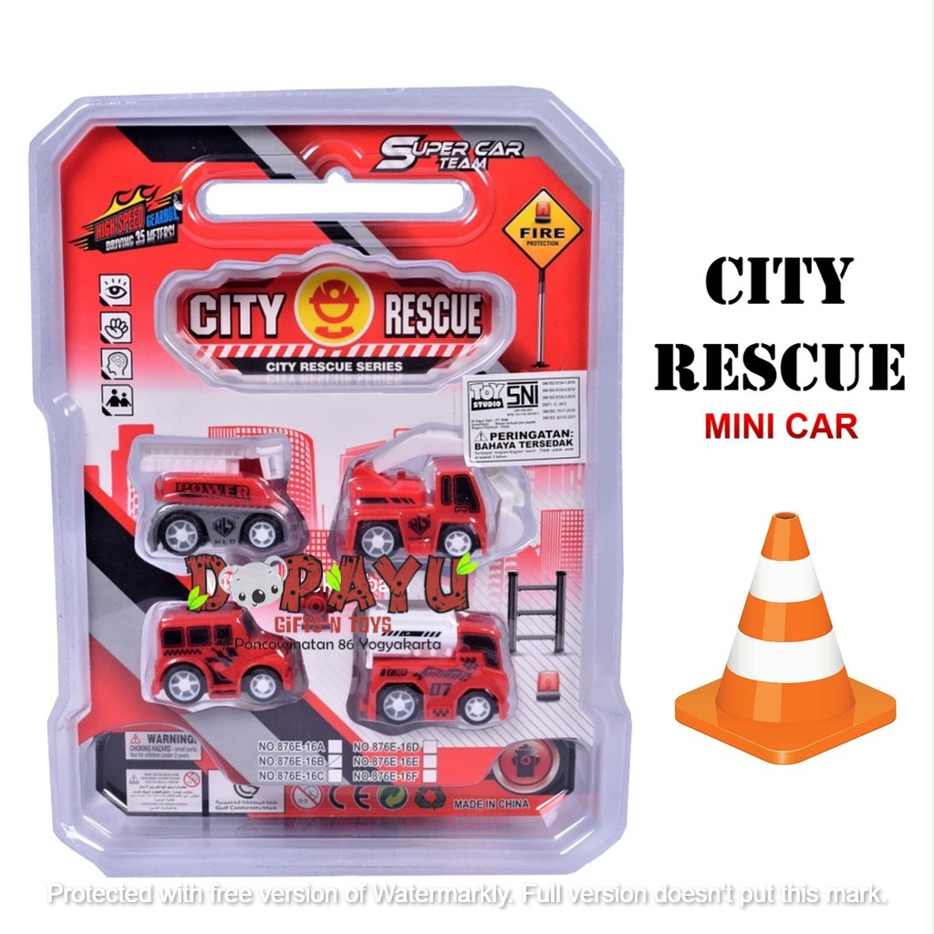 Jual MAINAN MOBIL MOBILAN MINI SUPER CAR TEAM CITY RESCUE 876E-16A ...