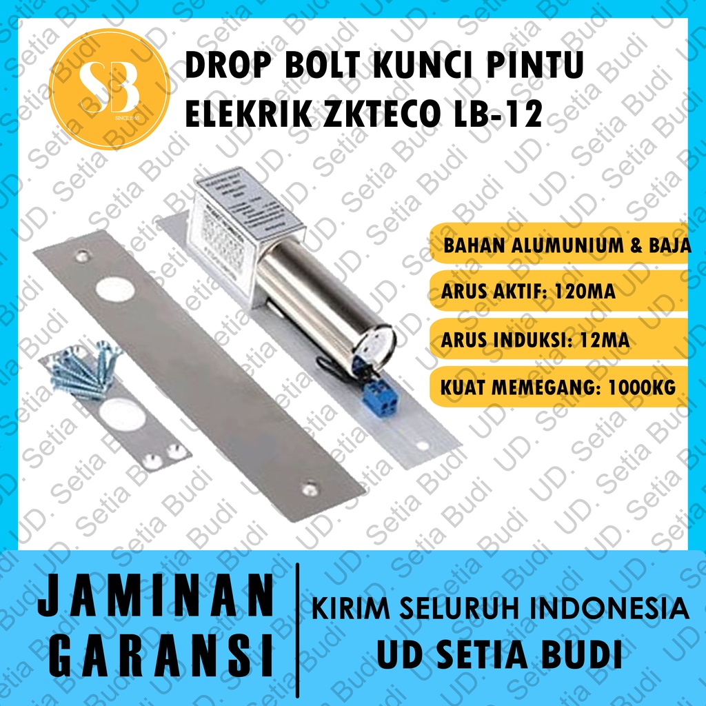 Jual ZKTECO LB12 Kunci Pintu Elektrik Drop Bolt Lock Door LB 12 ...