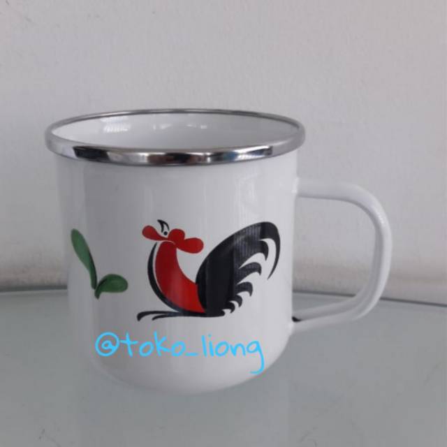 Jual Mug Enamel Ayam Jago/Cangkir Ayam Jago/ Gelas Ayam Jago | Shopee ...