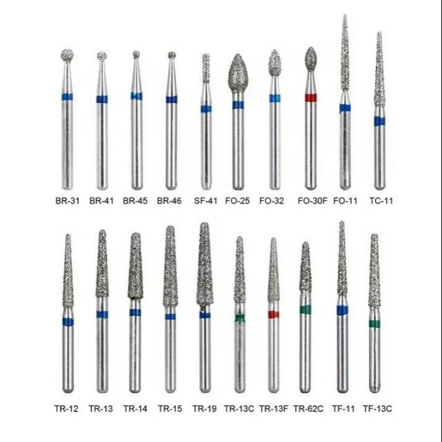 Jual bor diamond / diamond burs / dental bur / bor gigi / preparasi gigi / bor highspeed ...
