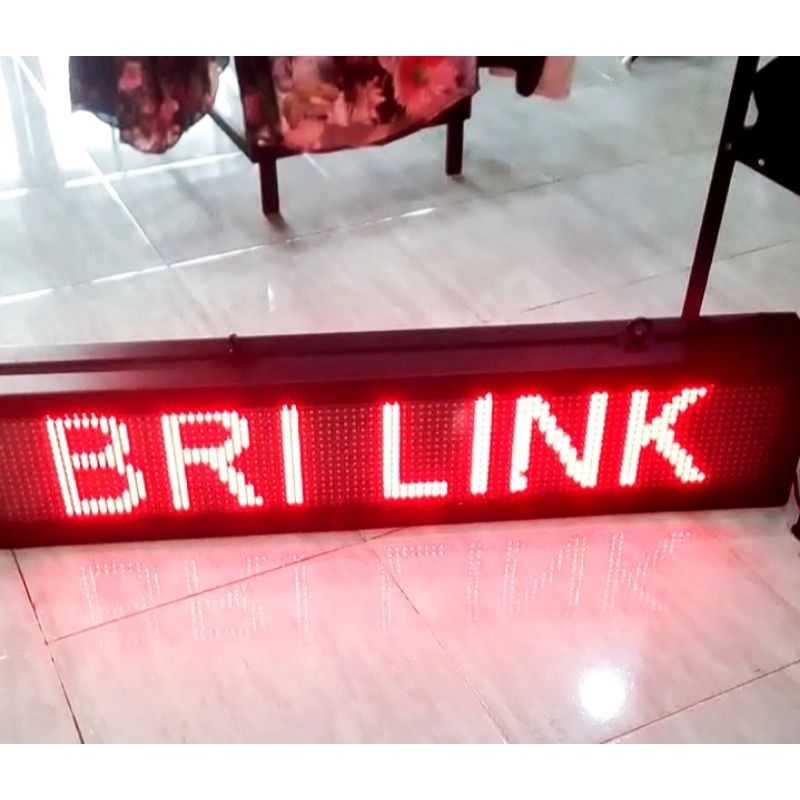 Jual Running text 2 sisi 100cm x 20 cm | Shopee Indonesia