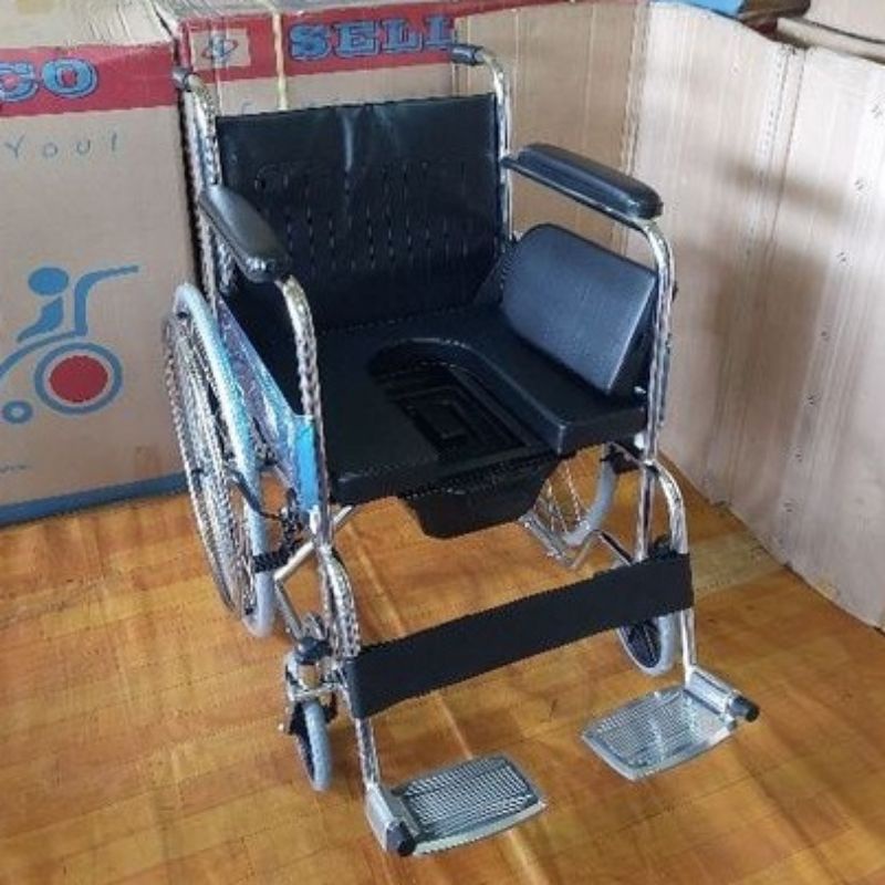 Jual kursi roda 2 in 1 bab/kursi roda toilet bab | Shopee Indonesia