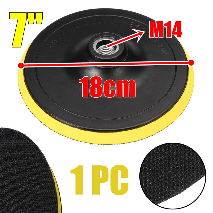 Jual pad velcro 7" / pad poles 7" tatakan busa wool poles 180mm ...